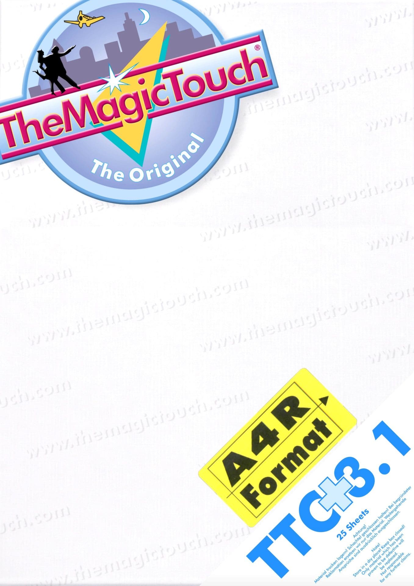 TTC 3.1 Plus Transfer Paper A4R Box of 100 Sheets - The Magic Touch