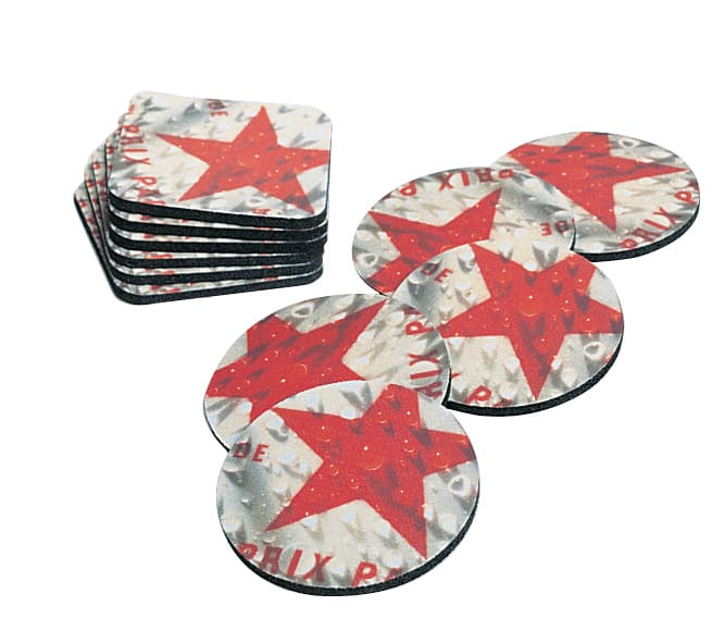 Square Rubber Coasters 90x90x6mm Pk25 - The Magic Touch