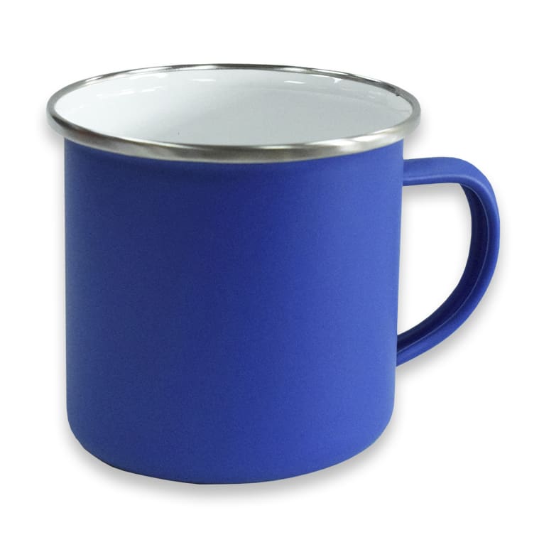 Blue Enamel Mugs - for Decoration with Toner Transfer