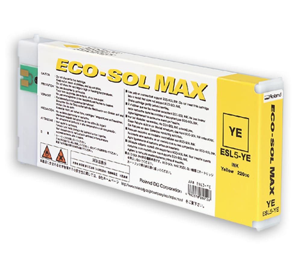Roland Eco Sol MAX 3 Ink For Roland BN20A Only Yellow 220cc