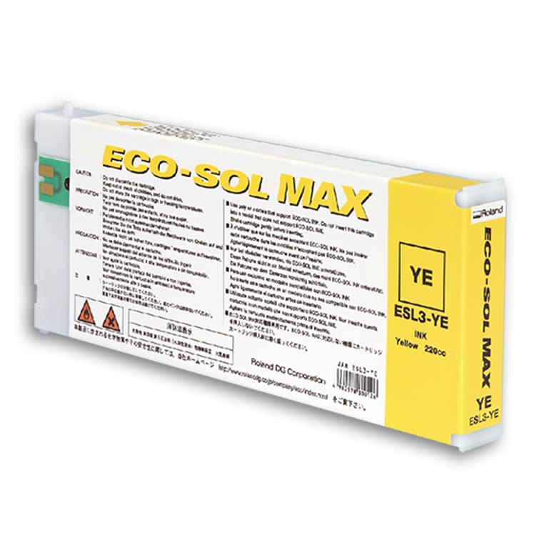 Roland Eco Sol MAX 3 Ink For Roland BN20A Only Yellow 220cc